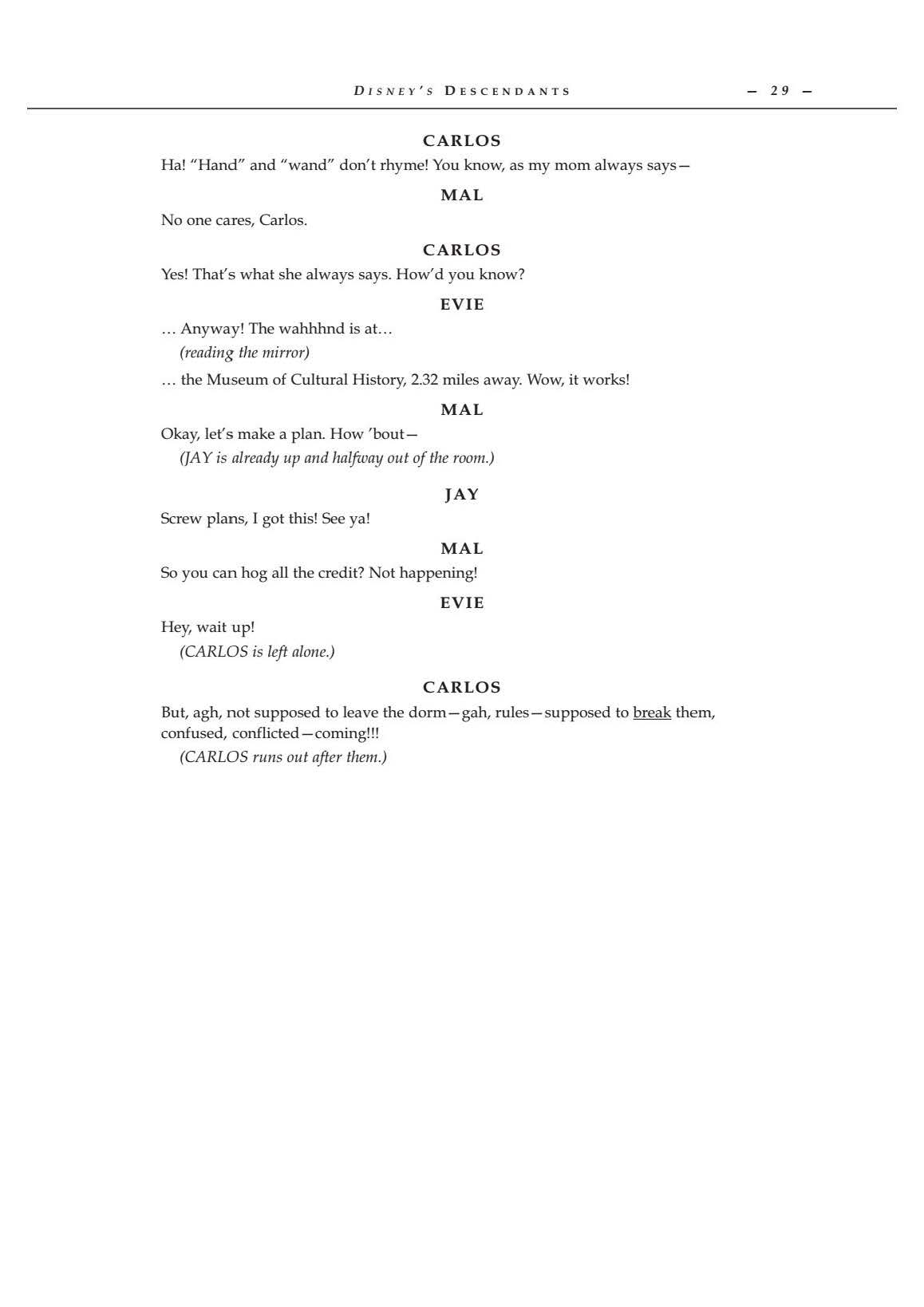 Descendants Sides for Auditions 2 | Children's Theatre of Annapolis