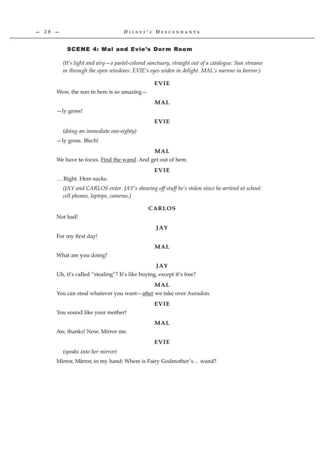 Descendants Sides for Auditions 2 | Children's Theatre of Annapolis